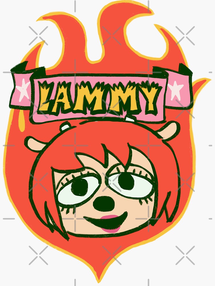 "Ransroom draws the firey red lammy crest-badge / um jammer lammy sheep ...