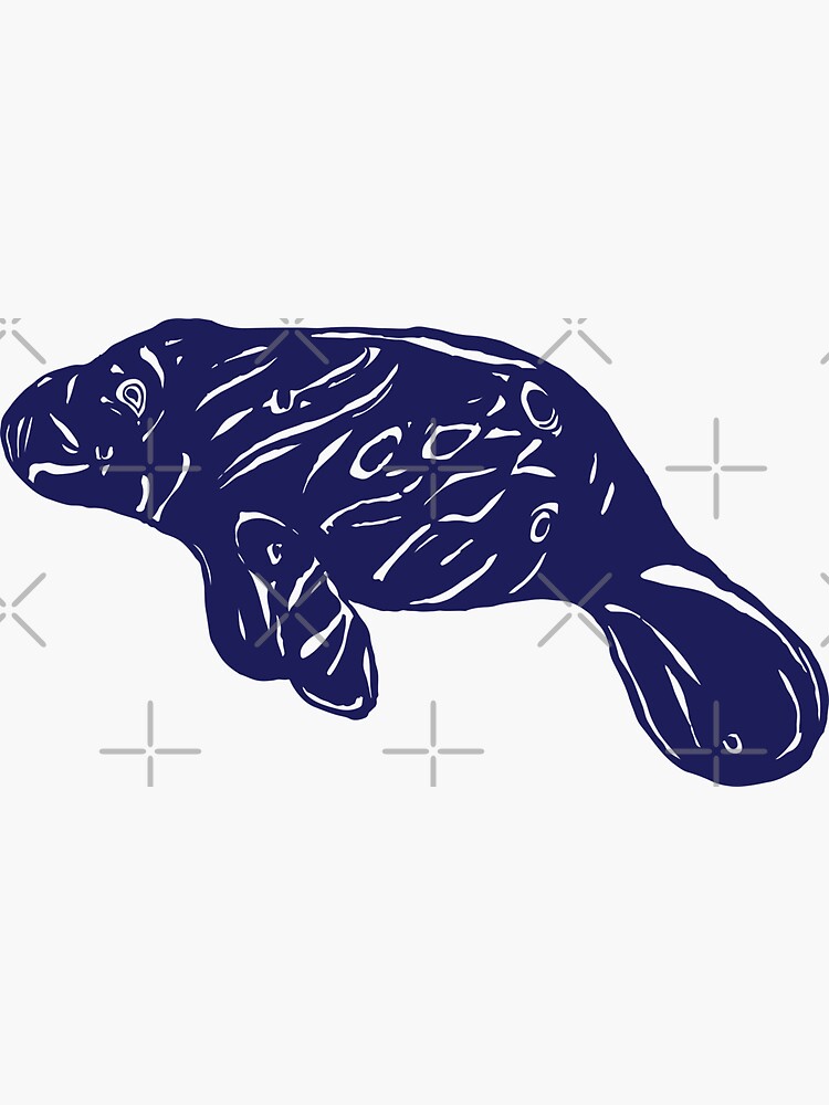 "Manatee" Sticker for Sale by leonamkorb | Redbubble