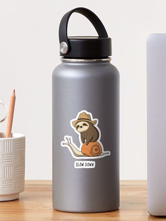 "sloth riding snail cowboy " Sticker for Sale by bukajart | Redbubble