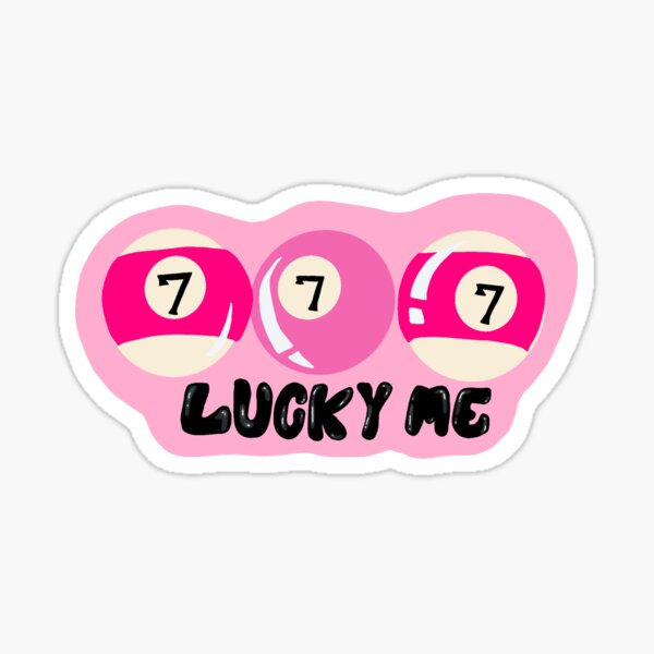 "lucky me " Sticker for Sale by kyakopans3 | Redbubble