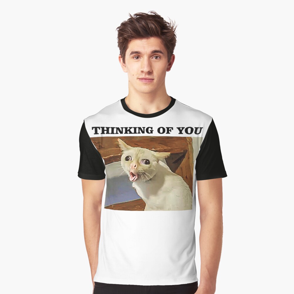 "funny cat puking meme thinking of you" Sticker for Sale by resindrop ...