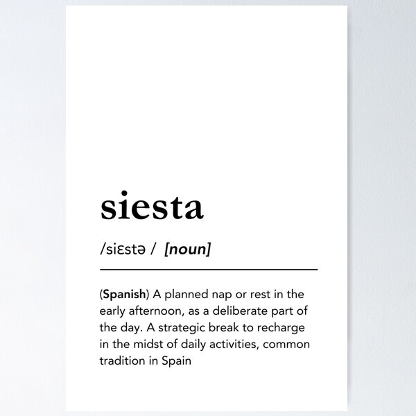 Spanish Words And Meanings Posters