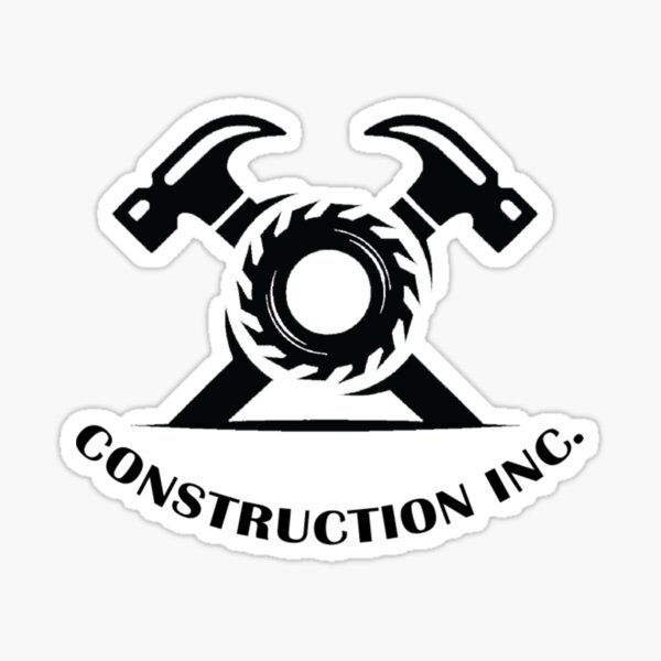 "Construction Company Logo" Sticker for Sale by DefinedByDesign | Redbubble