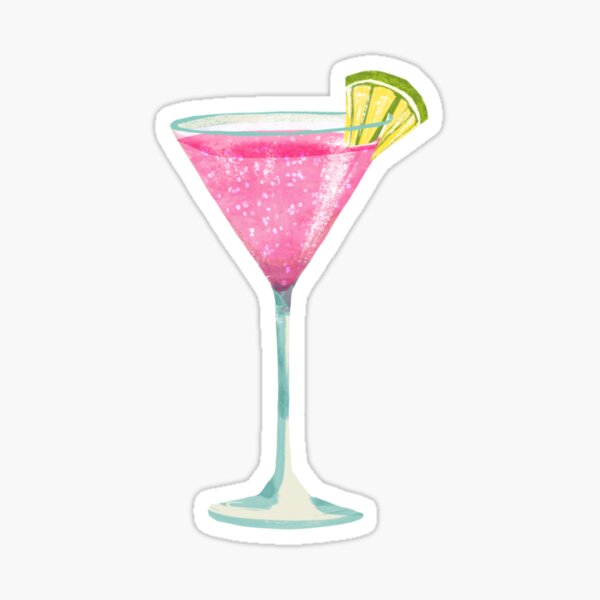 "Pink Cocktail" Sticker for Sale by Pinprint | Redbubble