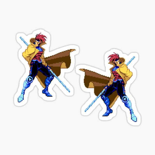 "Gambit Stance MvC2" Sticker for Sale by ropified | Redbubble