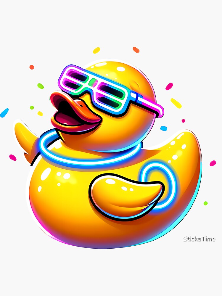 "Raver Rubber Ducky" Sticker for Sale by StickaTime | Redbubble