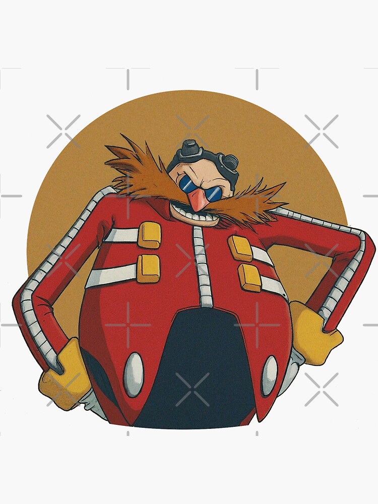 "Eggman Retro Illustration" Sticker for Sale by Retro Travel Design ...