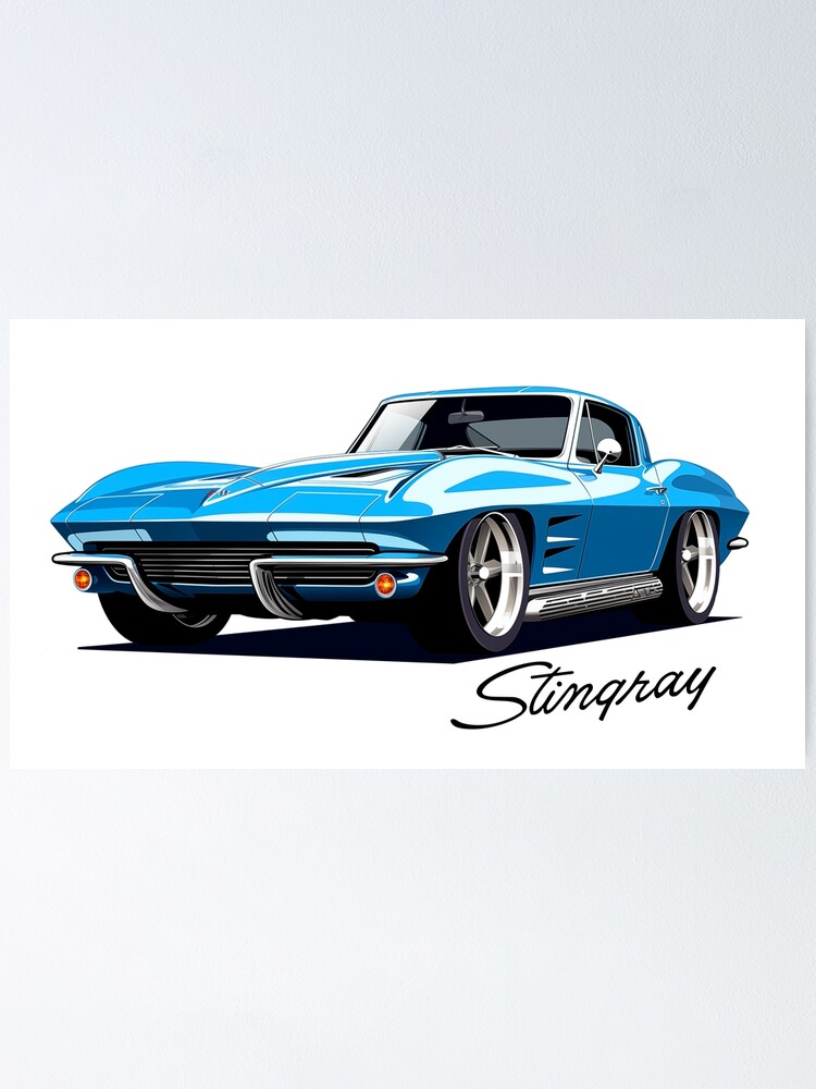 "Corvette C2" Poster for Sale by GabesDesigns | Redbubble