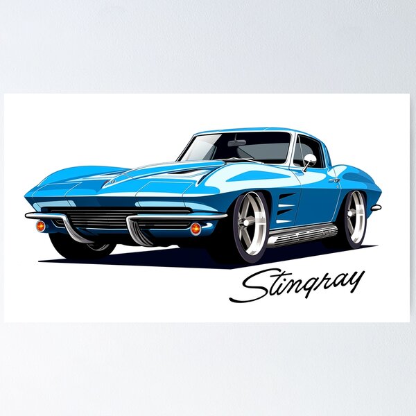 "Corvette C2" Poster for Sale by GabesDesigns | Redbubble