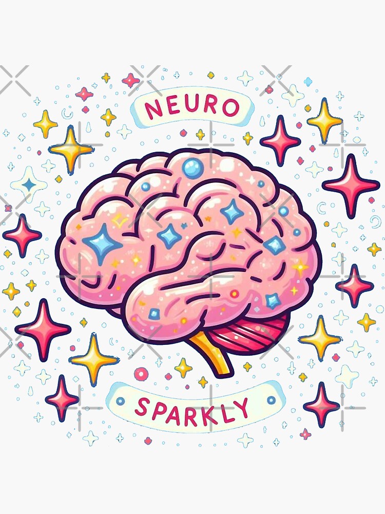 "Neuro Sparkly" Sticker for Sale by Vkinsify | Redbubble