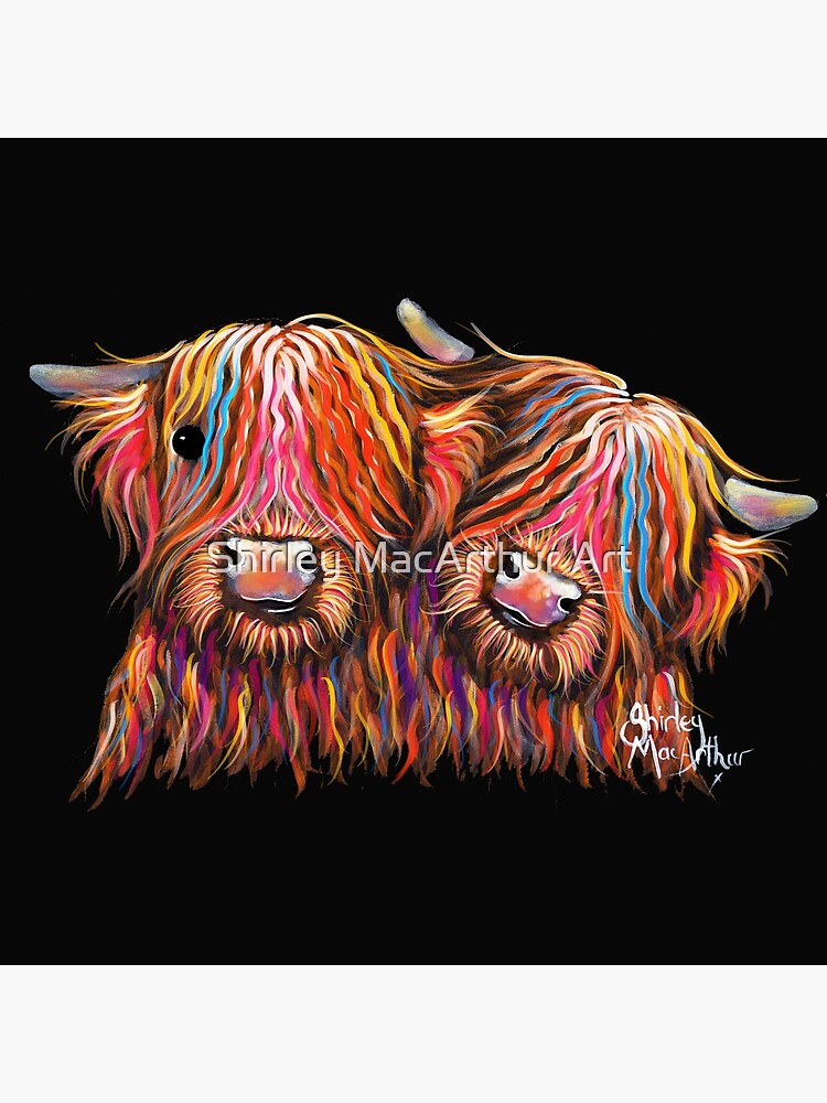 "HiGHLaND CoWS PRiNT ' BeST BuDDieS ' By SHiRLeY MacARTHuR" Poster for ...