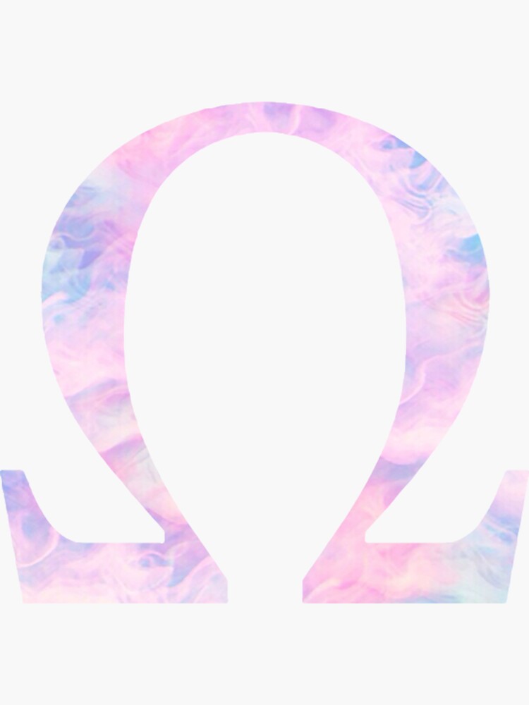 "Omega Pink Watercolor" Sticker for Sale by livpaigedesigns | Redbubble