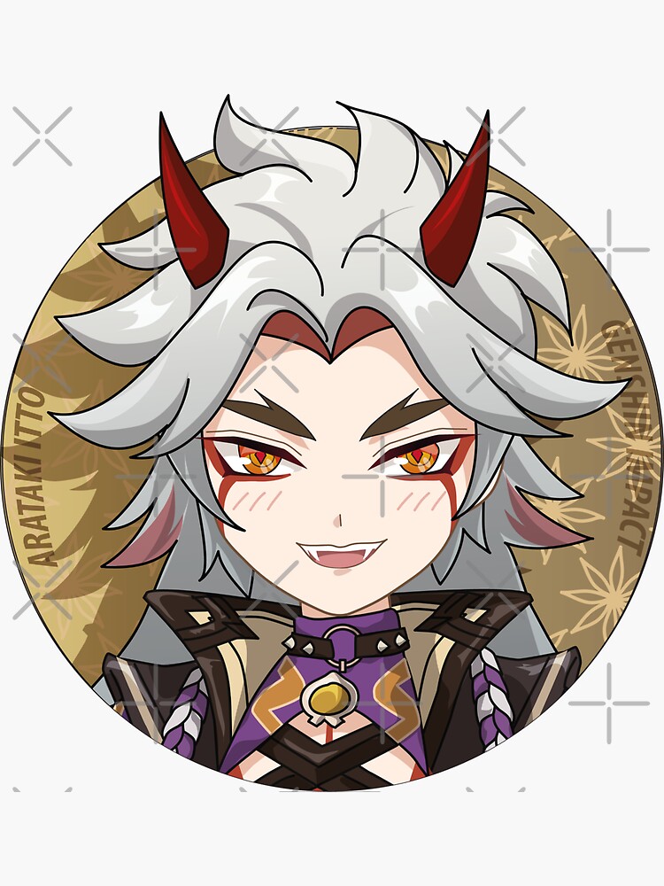"Arataki Itto Genshin Impact fanart by HOROHARO" Sticker for Sale by H ...