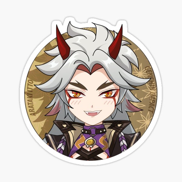 "Arataki Itto Genshin Impact fanart by HOROHARO" Sticker for Sale by H ...