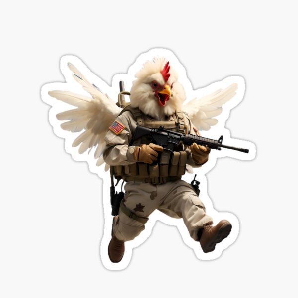 "Chicken Soldier" Sticker for Sale by ratchawoot | Redbubble