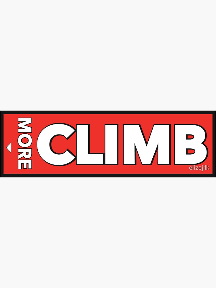 "Climb More Clif Bar " Sticker for Sale by elizajilk | Redbubble
