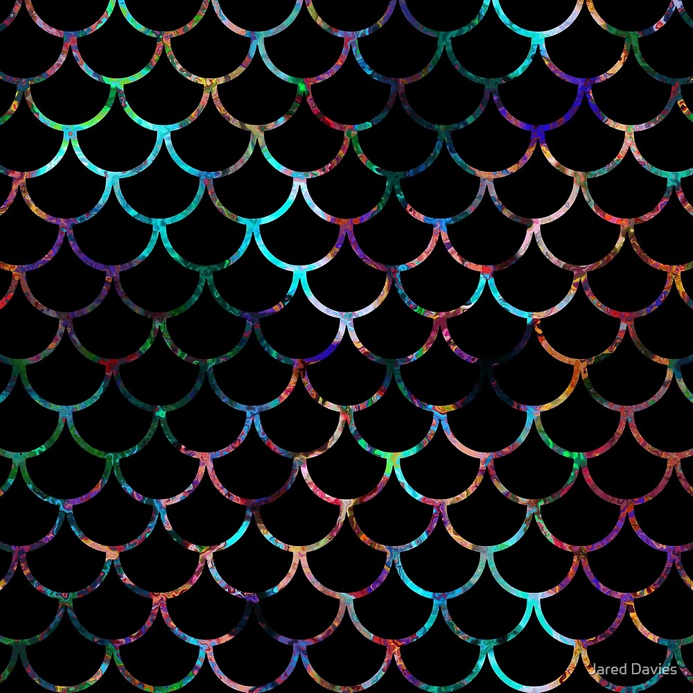 "Abstract Black Fish Scales Pattern" by Jared Davies | Redbubble