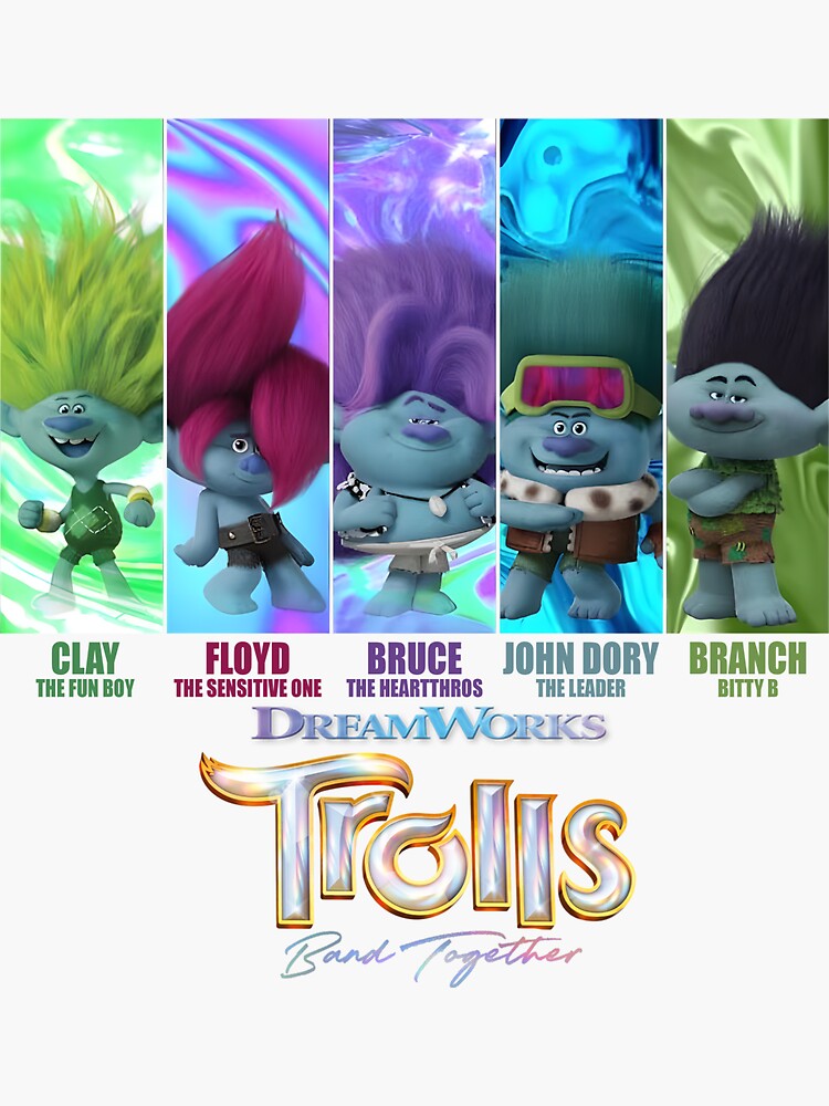 "Dream Works Trolls Band Together ,Trolls Band" Sticker for Sale by ...