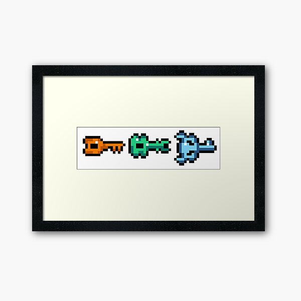 "READY PLAYER ONE KEYS 8 BIT" Framed Art Print by aliceron | Redbubble