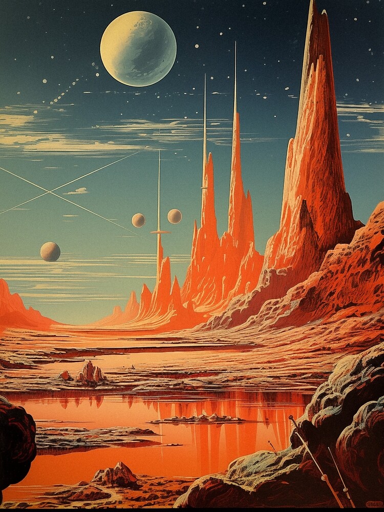 "Scenic Vintage Poster of an Alien Planet" Poster for Sale by ...