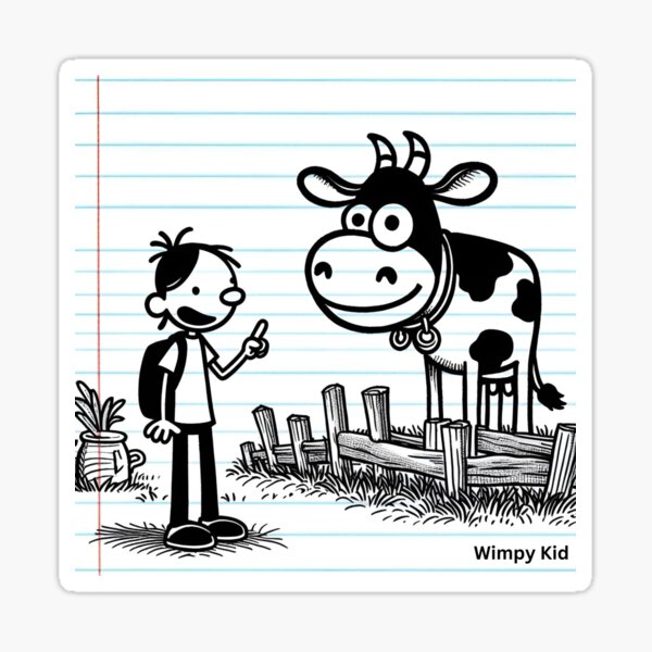 "Diary of a Wimpy Kid" Sticker for Sale by Funky Fibers | Redbubble