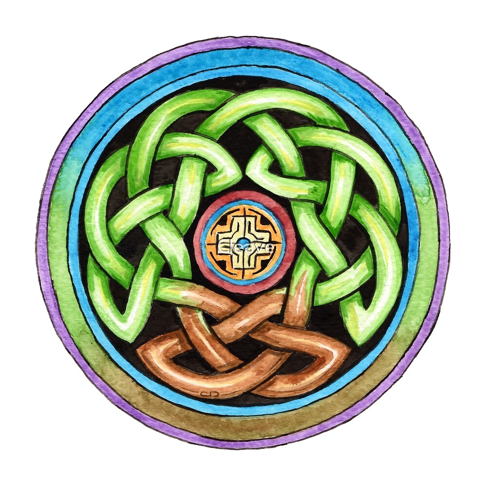 "Knotwork Tree in Watercolor" by Cleave | Redbubble