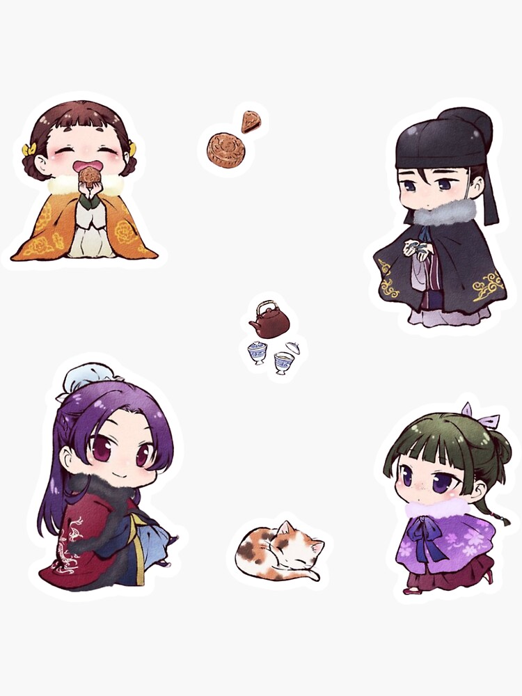 "MaoMao Gaoshun The Apothecary Diaries Jinshi Sticker Pack" Sticker for ...