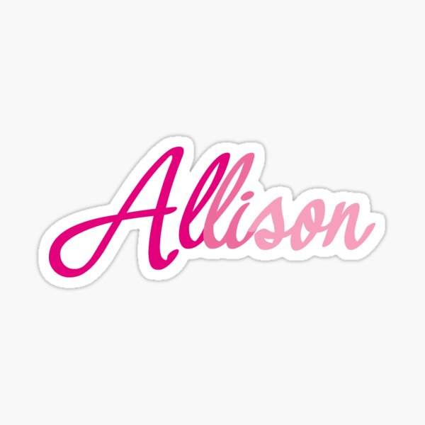 Pegatina for Sale con la obra «Allison» de Shalomjoy | Redbubble