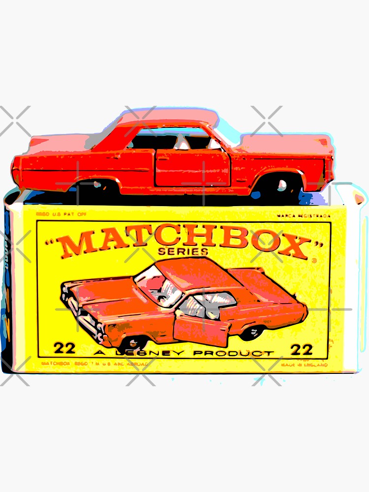 "Vintage Matchbox Lesney toy Pontiac 1964" Sticker for Sale by Mark ...
