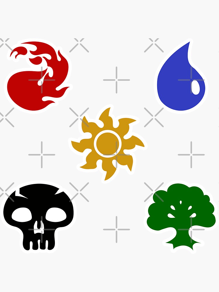 "Mana Pattern MTG" Sticker for Sale by loobsdigitalart | Redbubble