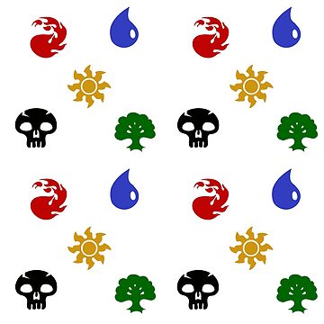 "Mana Pattern MTG" Sticker for Sale by loobsdigitalart | Redbubble