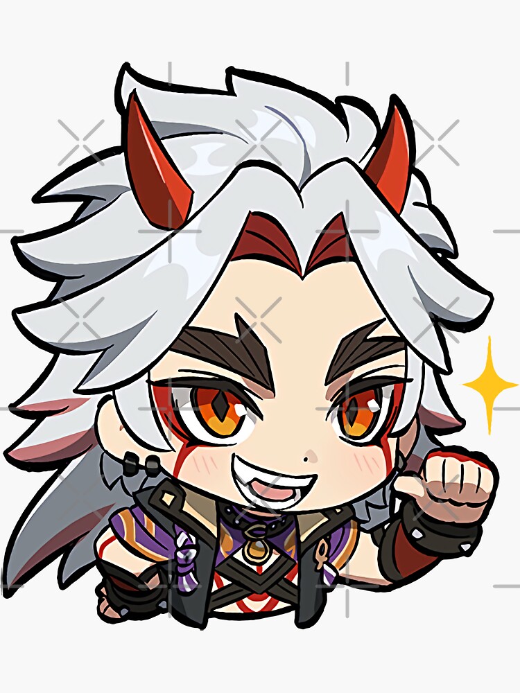 "Arataki Itto | Genshin Impact" Sticker for Sale by Verthalies | Redbubble