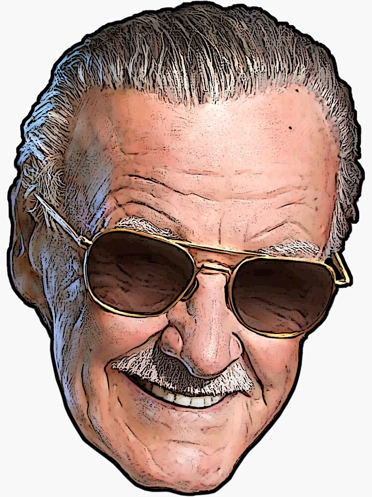 "Stan Lee" Sticker for Sale by ArtisanAtLarge | Redbubble