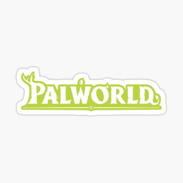 "Palworld game logo" Sticker for Sale by pocketdesignsar | Redbubble
