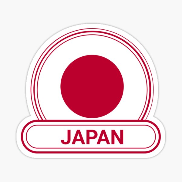 "Japan Country Badge - Japan Flag" Sticker for Sale by chrisrivait ...