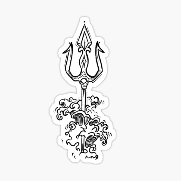 "Poseidon's Trident" Sticker for Sale by artwithkristen | Redbubble