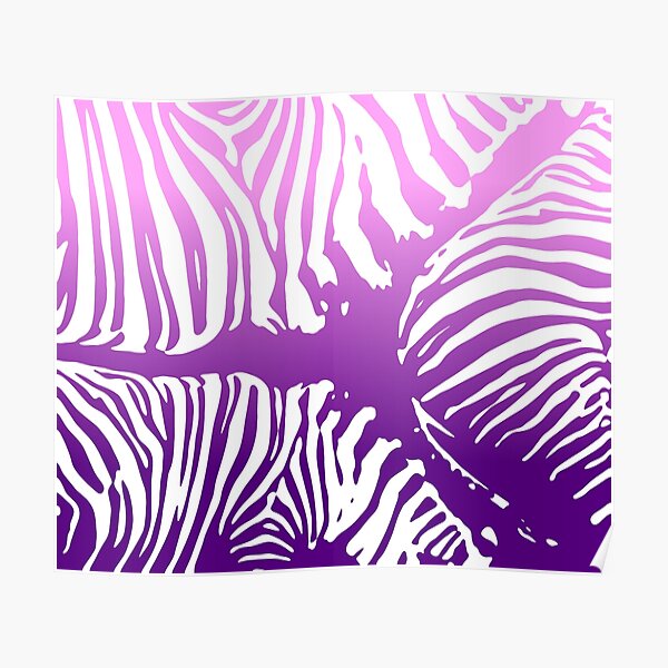 "Zebra Camo Pattern - Pink and Purple" Poster for Sale by Quooki ...