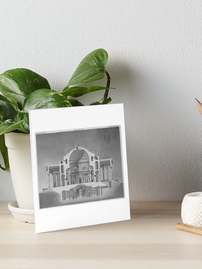 "Copy of Sections drawing for an Oratory (Memorial Chapel) - Black and ...