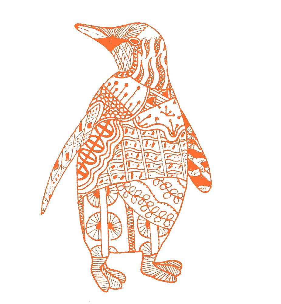 "Little Penguin | Zentangle Art " by freddyo | Redbubble
