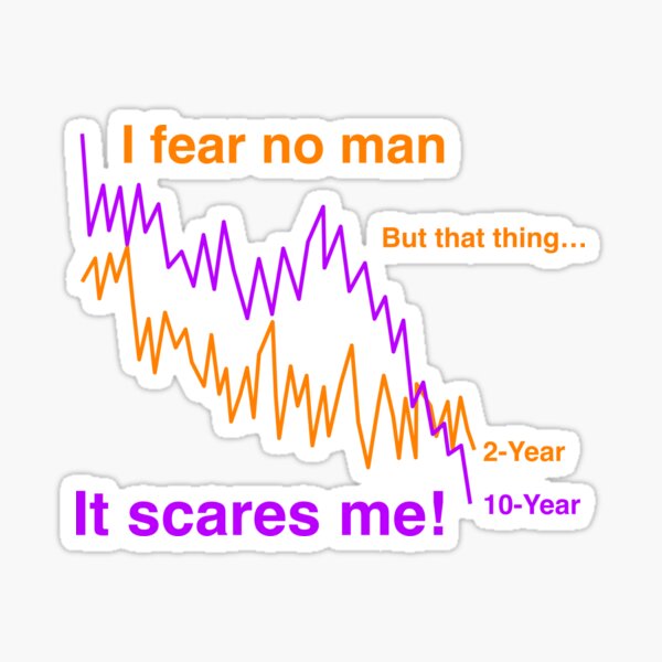 "Inverted Yield Curve Funny Meme" Sticker for Sale by erliskll | Redbubble