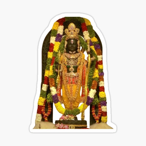 "Ram Lalla Lord Ram" Sticker for Sale by ShashiGodsArt | Redbubble