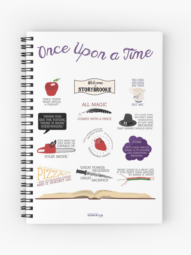 "Once Upon a Time Quotes" Spiral Notebook for Sale by CLMdesign | Redbubble