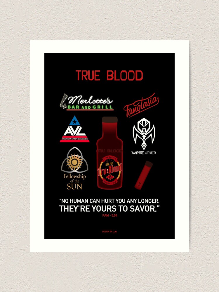"True Blood Logos" Art Print for Sale by CLMdesign | Redbubble