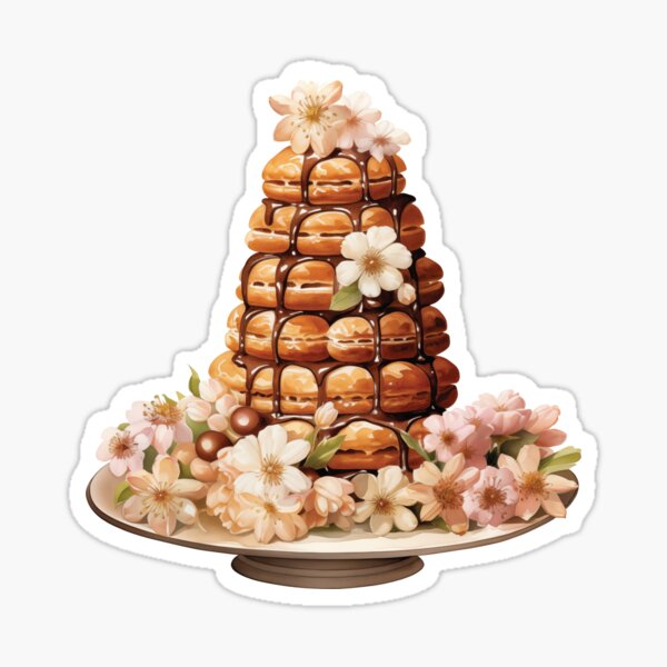 "French Croquembouche Choux Pastry Puffs" Sticker for Sale by Alicia ...