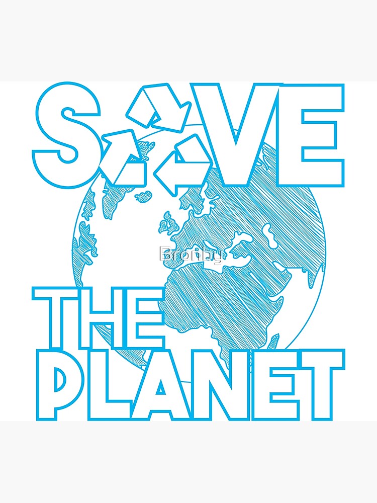 "Save the Planet Positive Environment Message Earth Day Gift" Poster ...