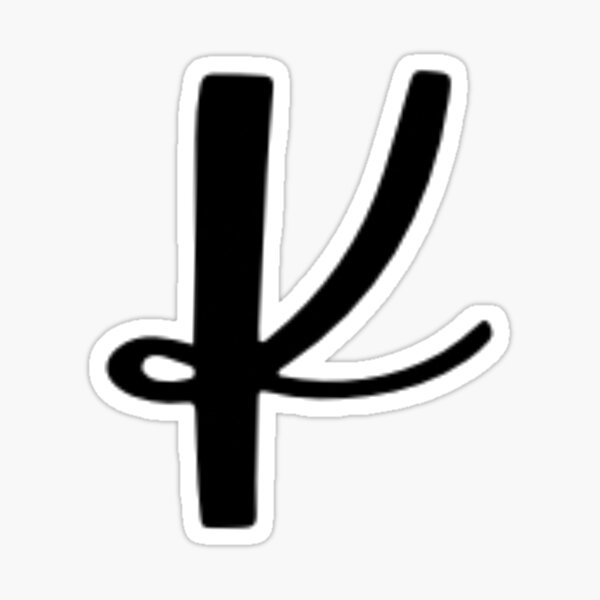"The Letter K" Sticker for Sale by hb-official | Redbubble