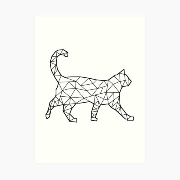 "Geometric Cat Design" Art Print for Sale by Watersolution | Redbubble