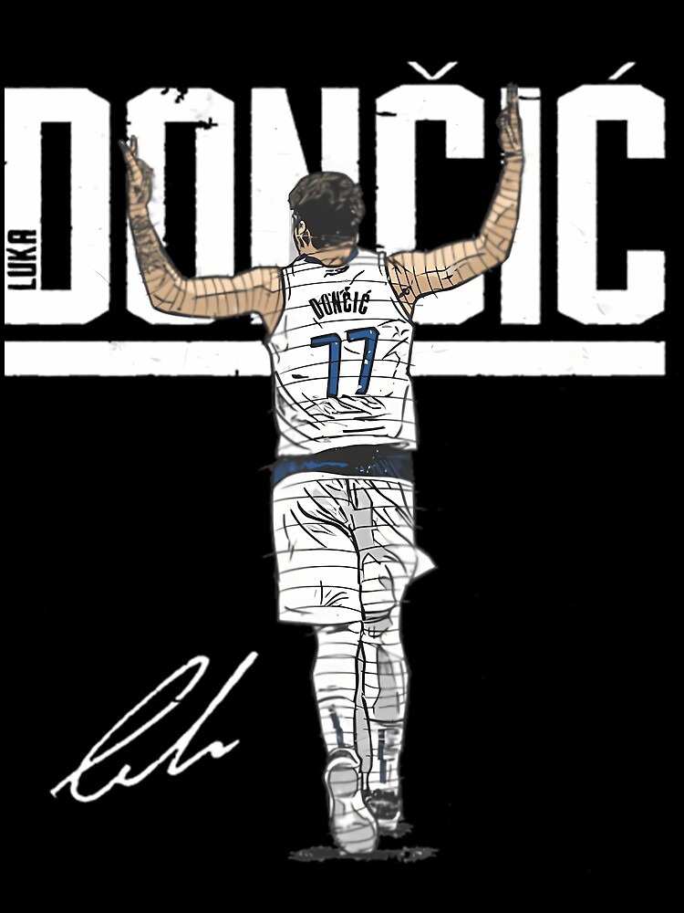 Póster Luka Doncic 77 Jugador de Baloncesto Dallas NBA 90s Vintage ...
