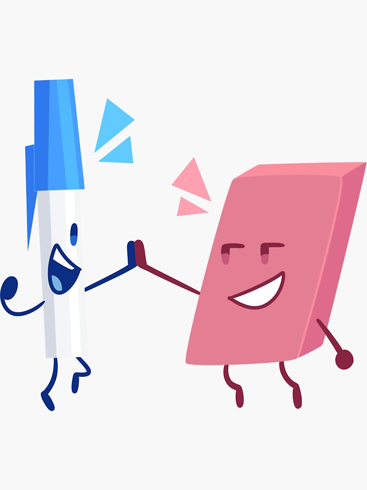 "Pen and Eraser" Sticker for Sale by PuppyRelp | Redbubble
