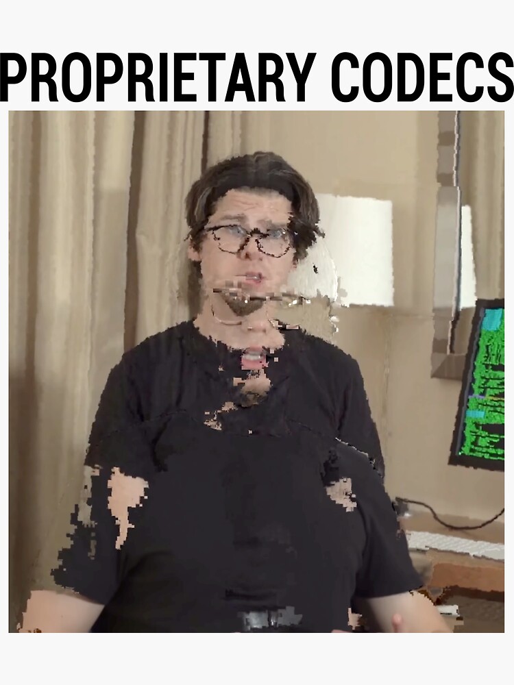 "Proprietary Codecs" Sticker for Sale by posix | Redbubble